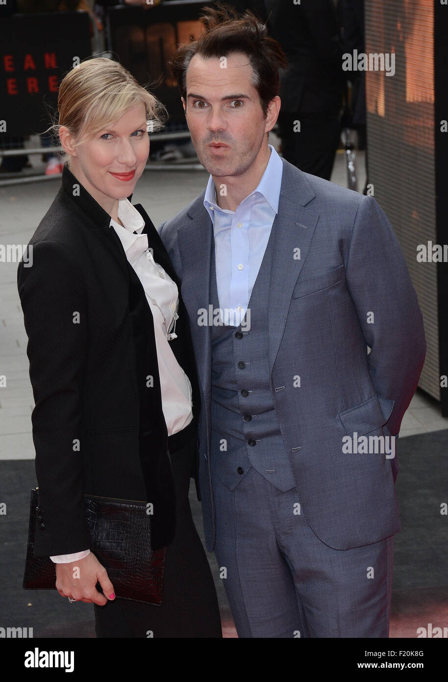 London, UK.Caroline Copping and Jimmy Carr at 'Godzilla' European ...