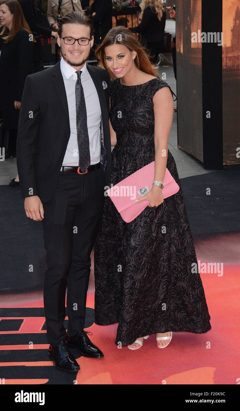 London, UK. Ferne McCann and Charlie Sims at 'Godzilla' European ...