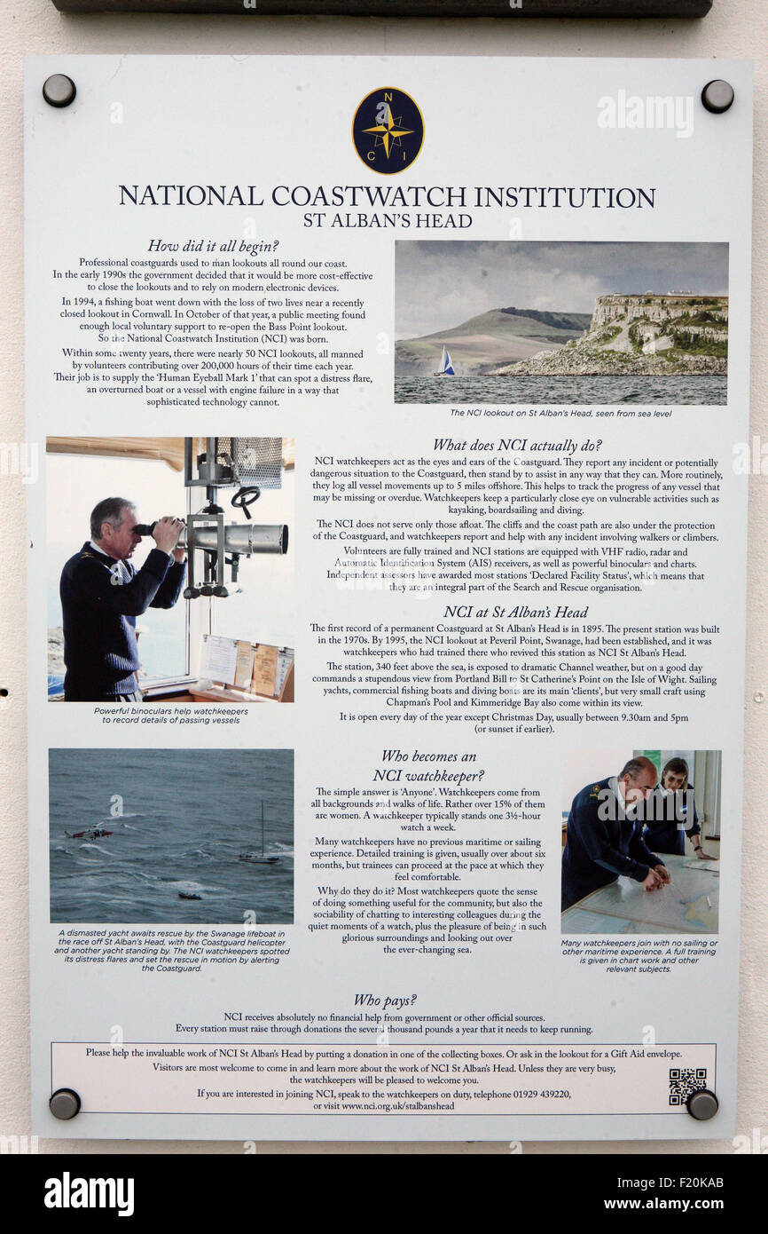 National coastwatch institution poster Stock Photo - Alamy