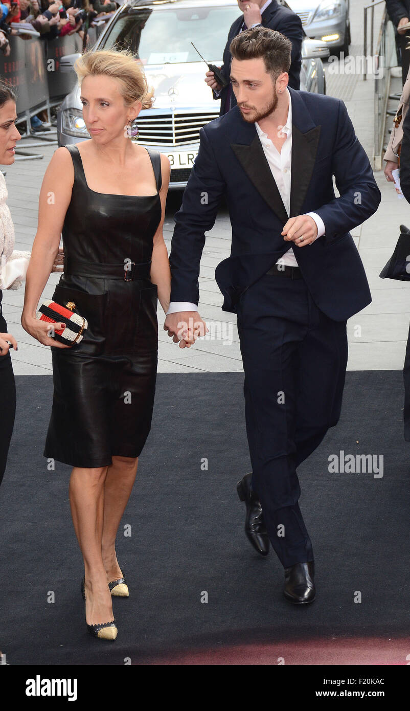 London, UK. Aaron Taylor Johnson and Sam Taylor Wood at 'Godzilla ...