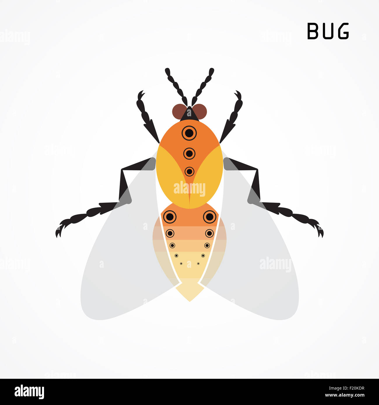 Bug sign. Insect icon Stock Photo - Alamy