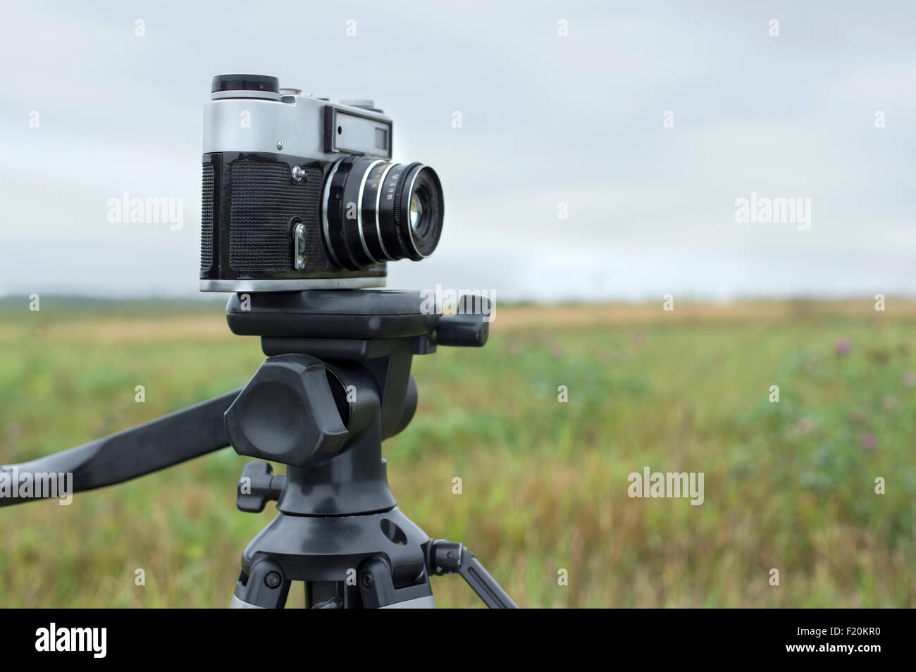 Photo Camera On Tripod Stock Photo - Alamy