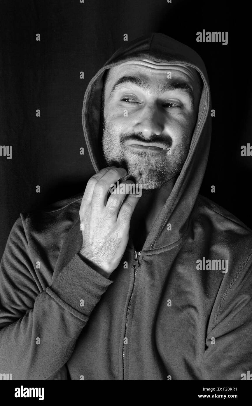 Man with doubt Black and White Stock Photos & Images - Alamy