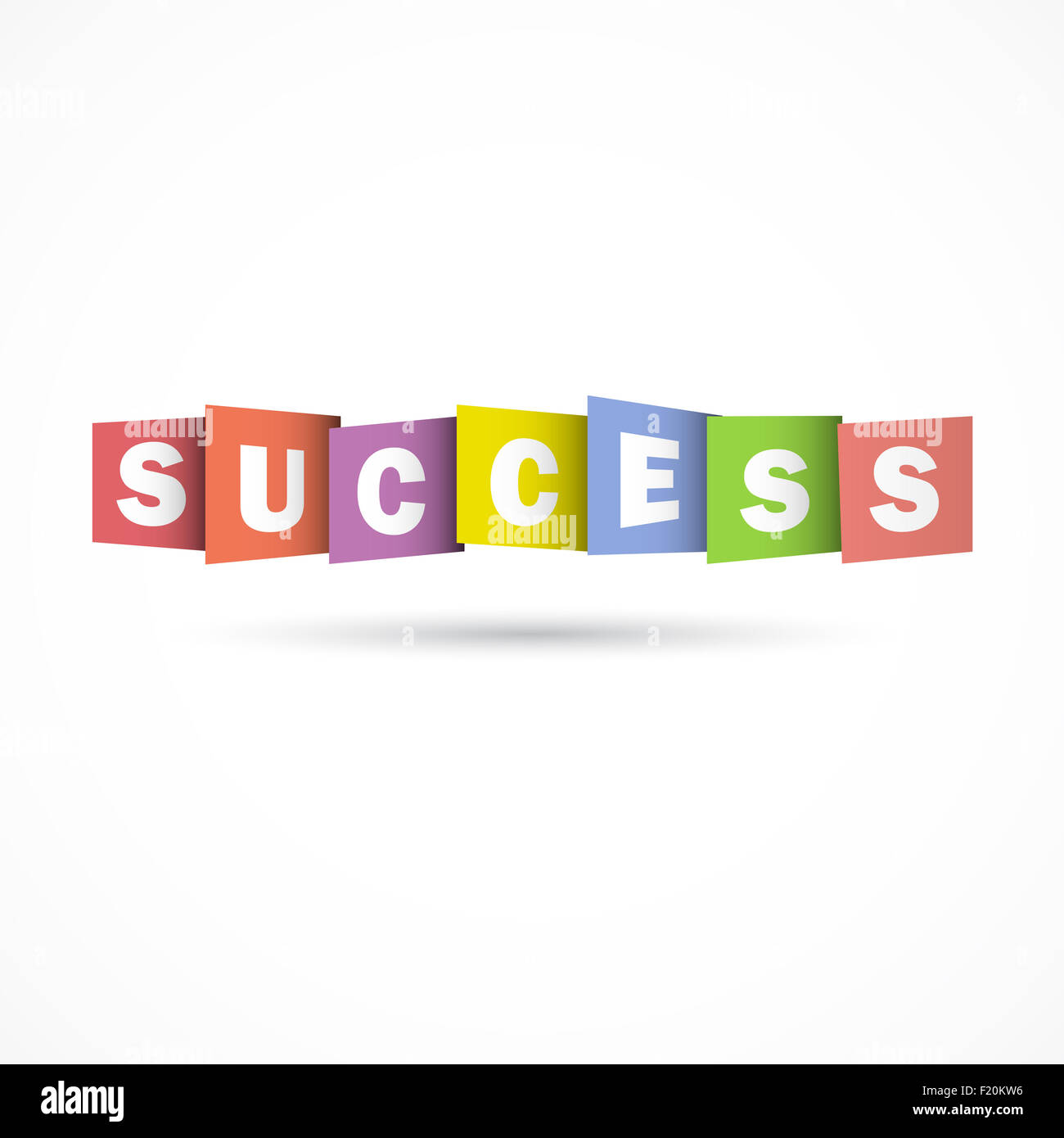 "SUCCESS" Overlapping Letters Icon. Creative Typography Concept ...