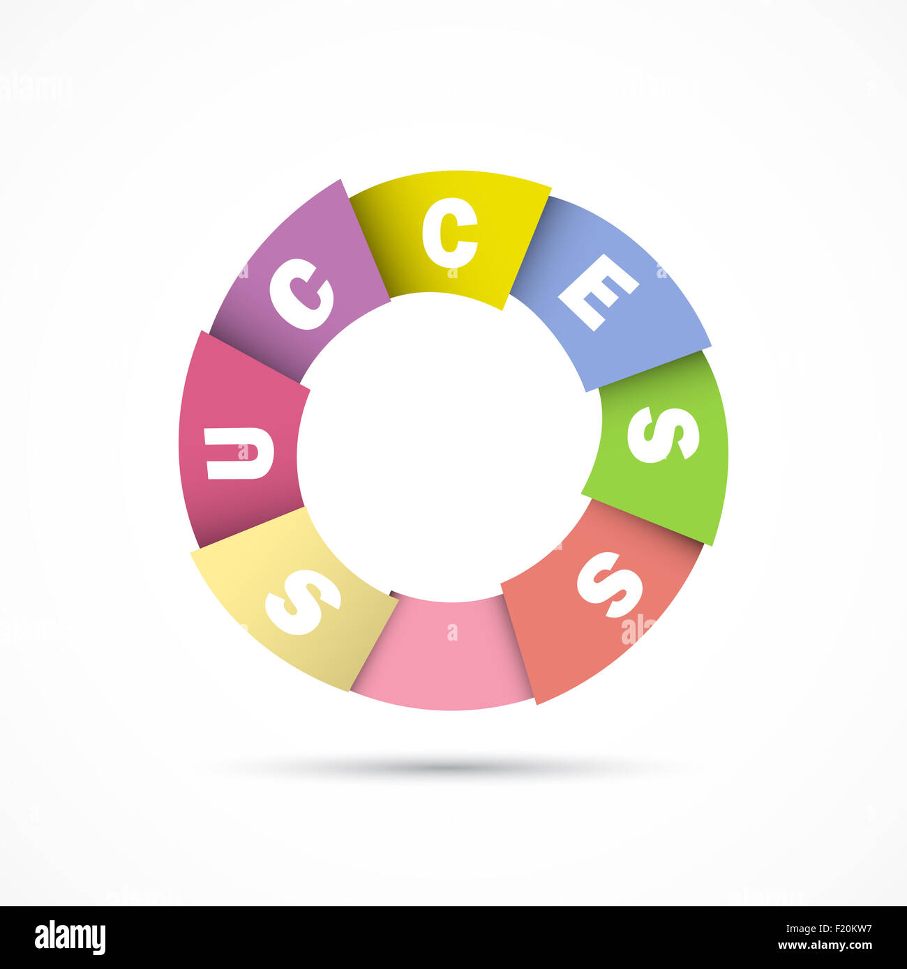 "SUCCESS" Overlapping Letters Icon. Creative Typography Concept ...