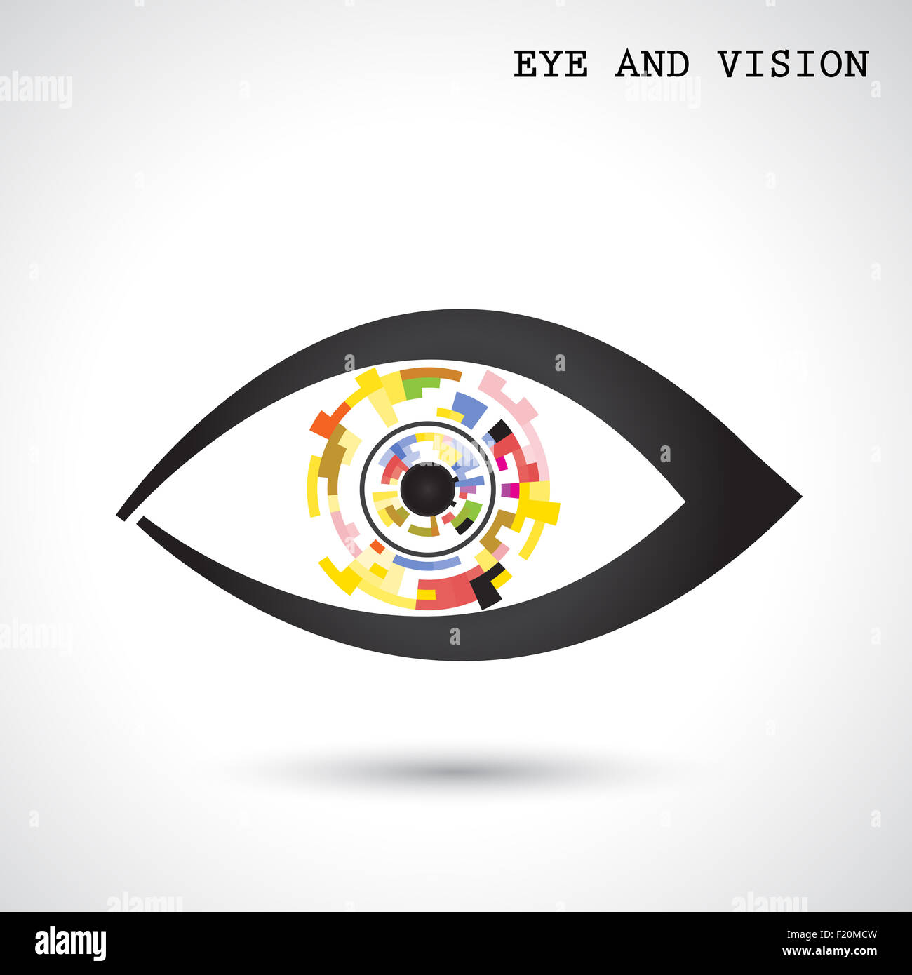 Creative circle abstract logo design background. Eye and vision concept ...