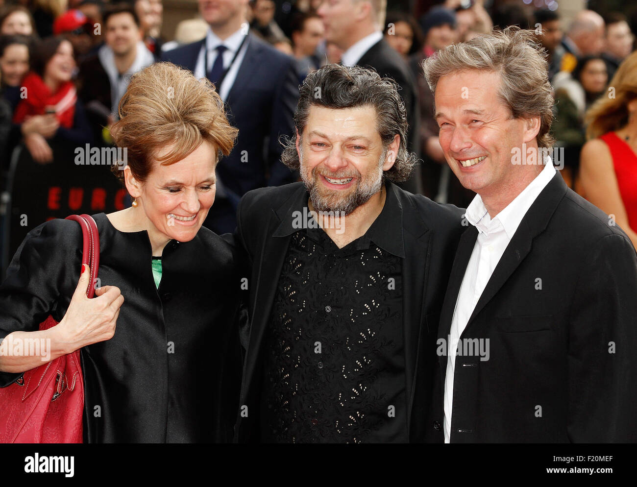 London, UK. Lorraine Ashbourne and Andy Serkis at the Godzilla European ...