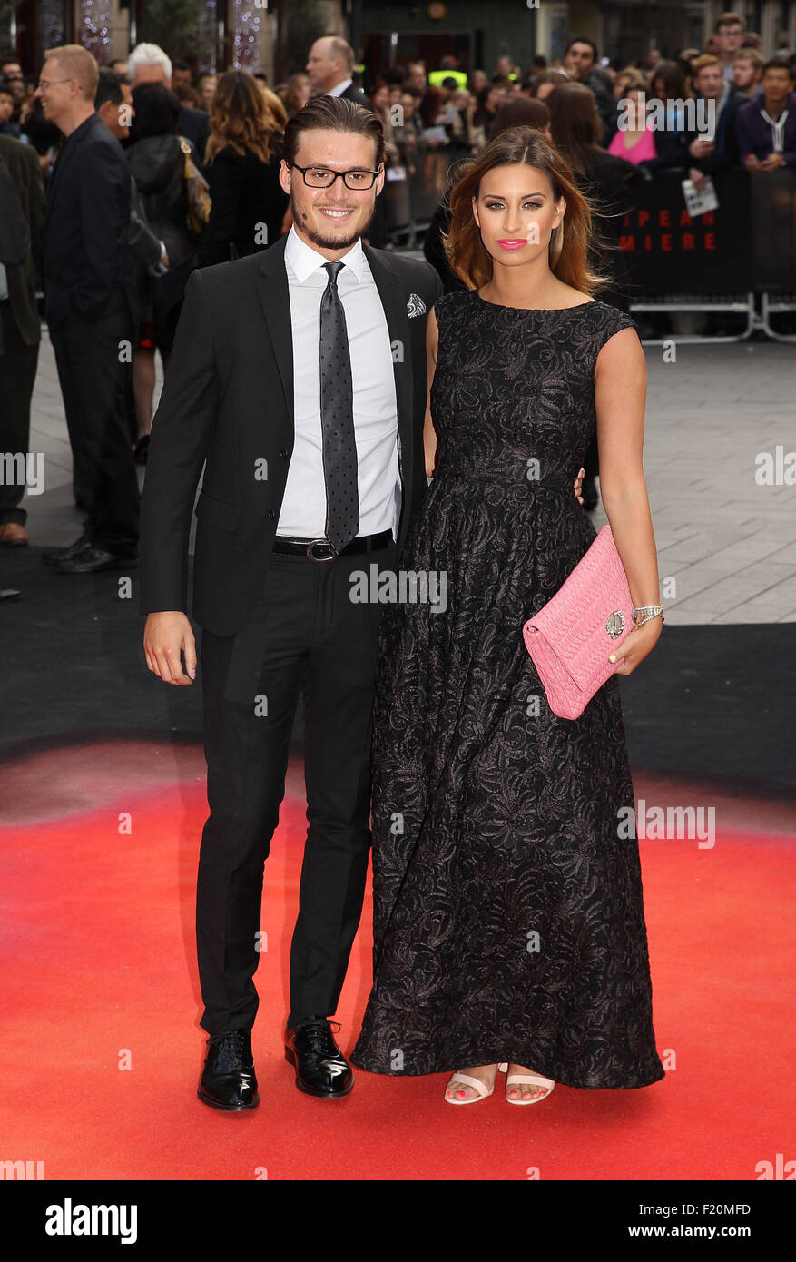 London, UK. Charlie Sims and Ferne McCann attending the Godzilla ...