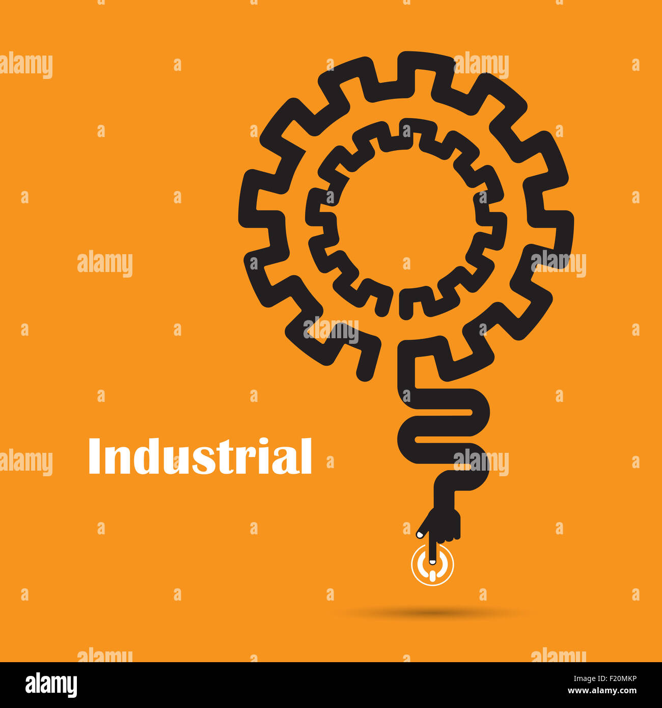 Industrial concept.Creative industrial abstract logo design template ...