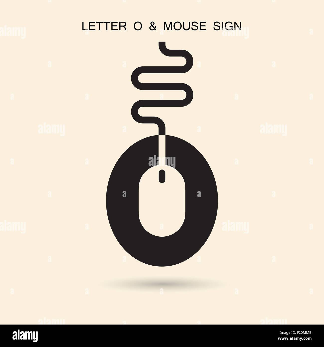 Creative letter O icon abstract logo design template with computer ...