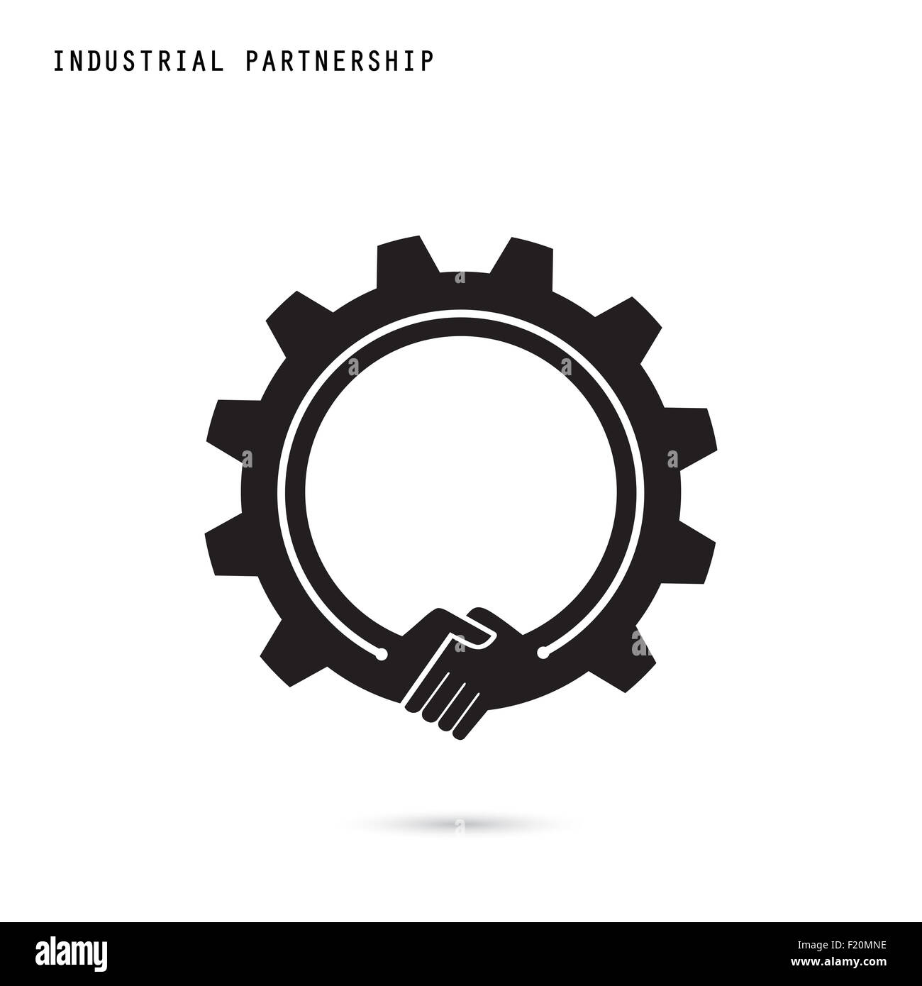 Creative handshake sign and industrial idea concept background, design ...