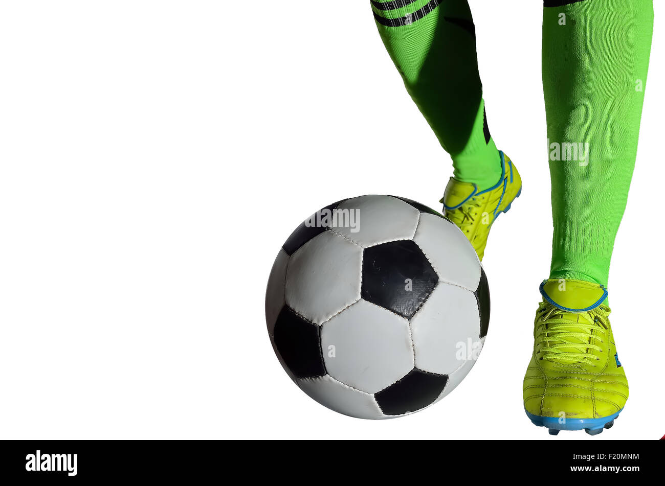 Receiving soccer ball Stock Photo - Alamy