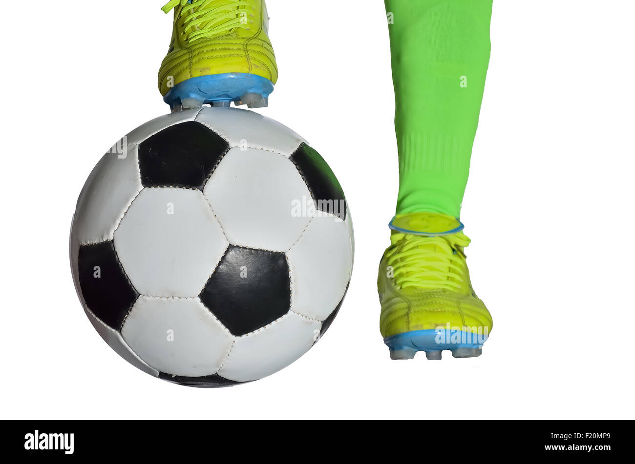 Receiving soccer ball Stock Photo - Alamy