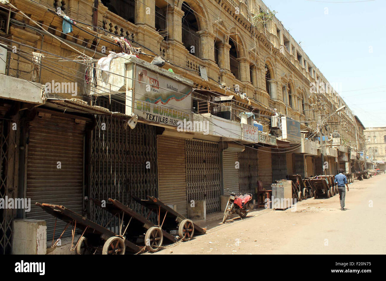 Shops seen closed during shutter down strike called by Traders ...