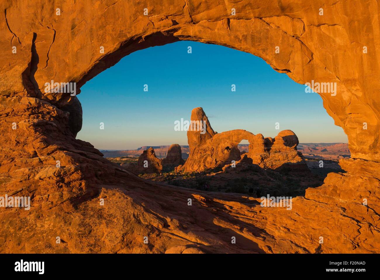 United States, Utah, Colorado Plateau, Arches National Park, Turret ...