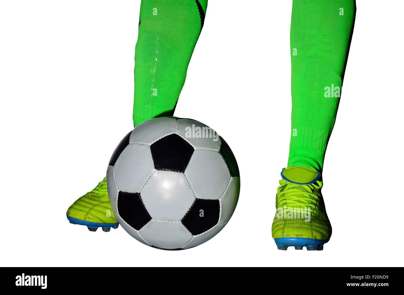 Receiving soccer ball Stock Photo - Alamy