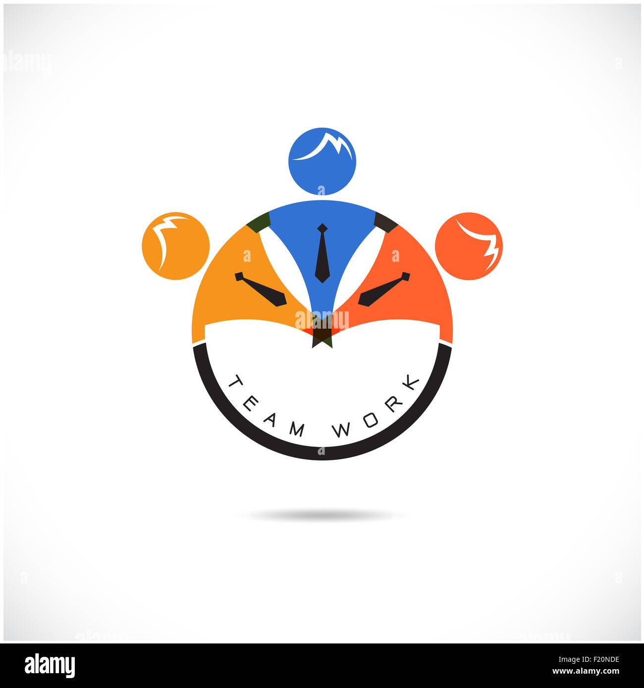 Team partner sign design template. Together union symbol of friendship ...