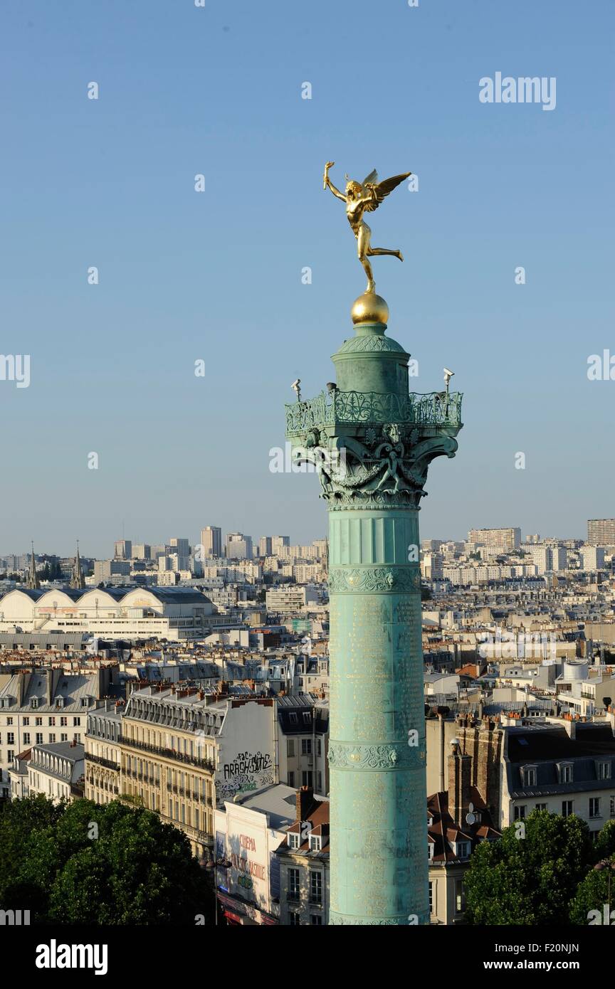 France, Paris, the Genius of the Bastille, The Genius of Liberty is a ...