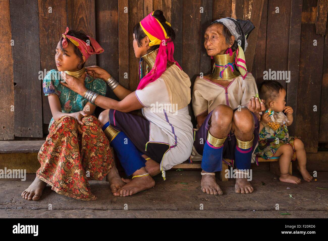 Myanmar (Burma), Kayah state, Kayan tribe (Padaung), Dau Ki (Pan Pat ...