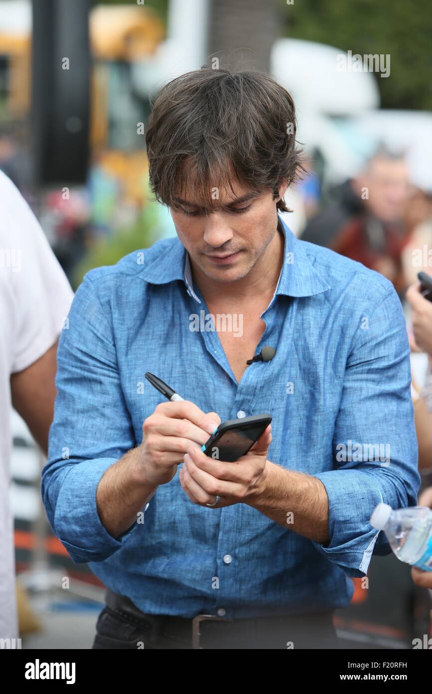 Ian Sommerhalder seen at Universal Studios where he was interviewed for television show Extra by ...