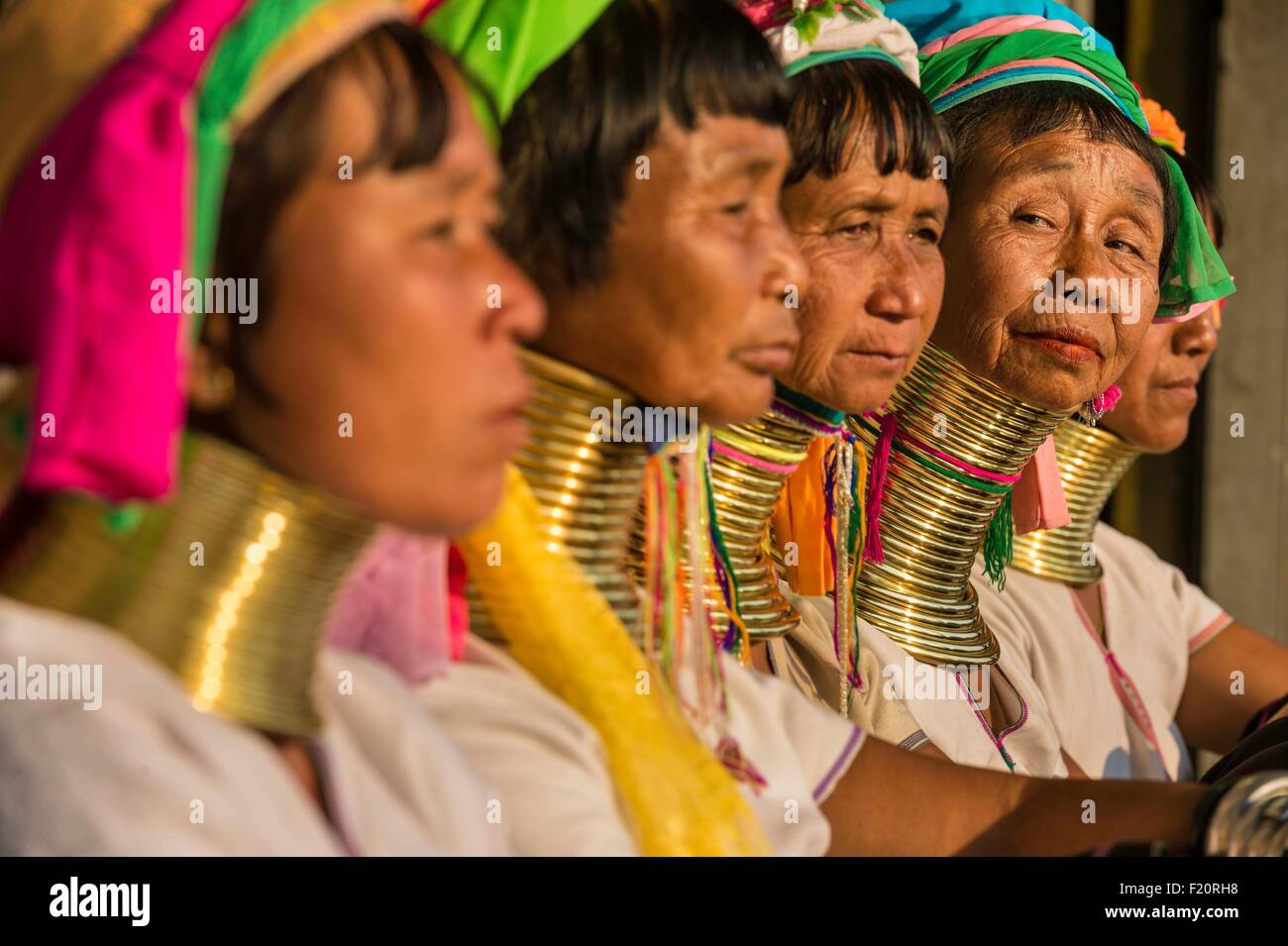 Myanmar (Burma), Kayah state, Kayan tribe (Padaung), Loikaw area, Kon ...