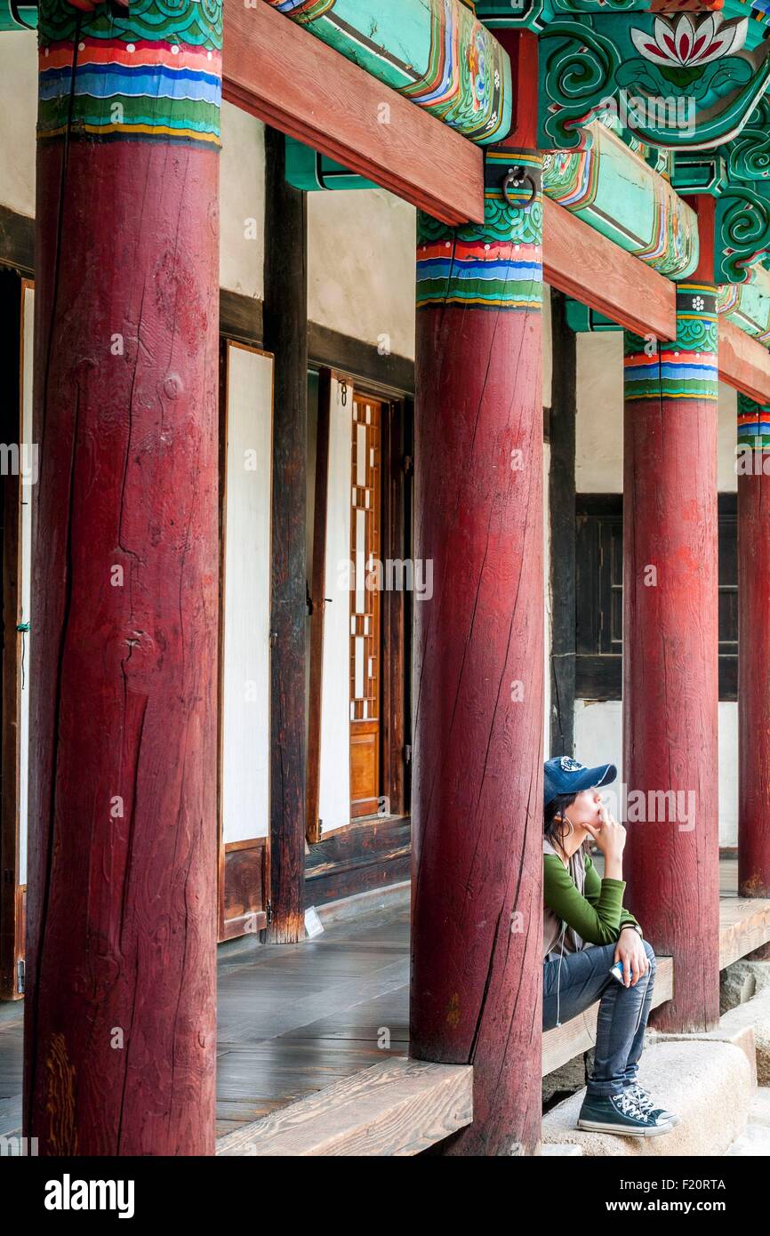 South Korea, Seoul, Samseong-dong, Bongeunsa Buddhist temple founded in ...