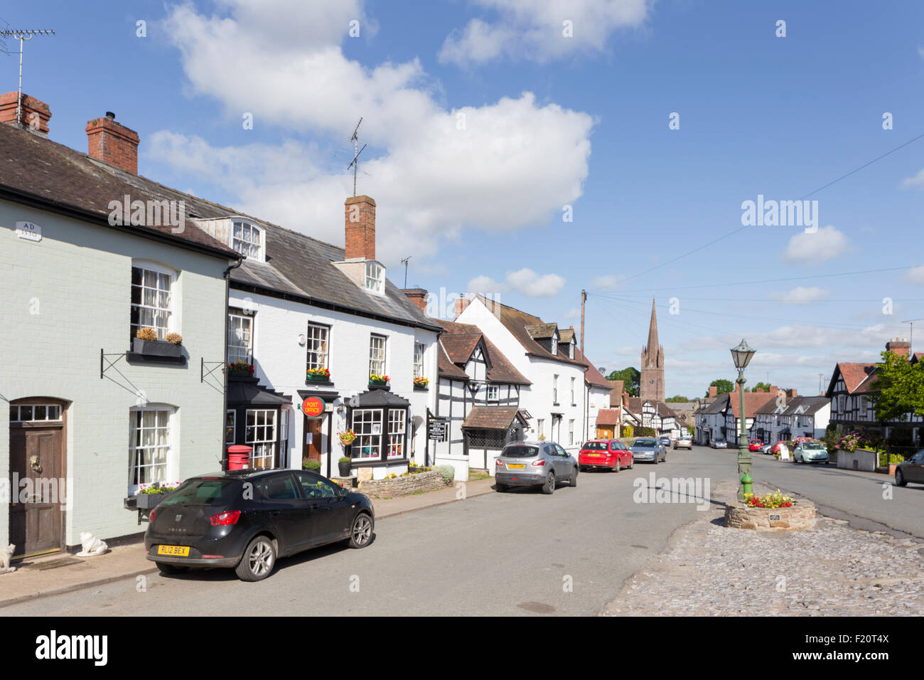 The attractive village of Weobley on the Black and White village trail ...