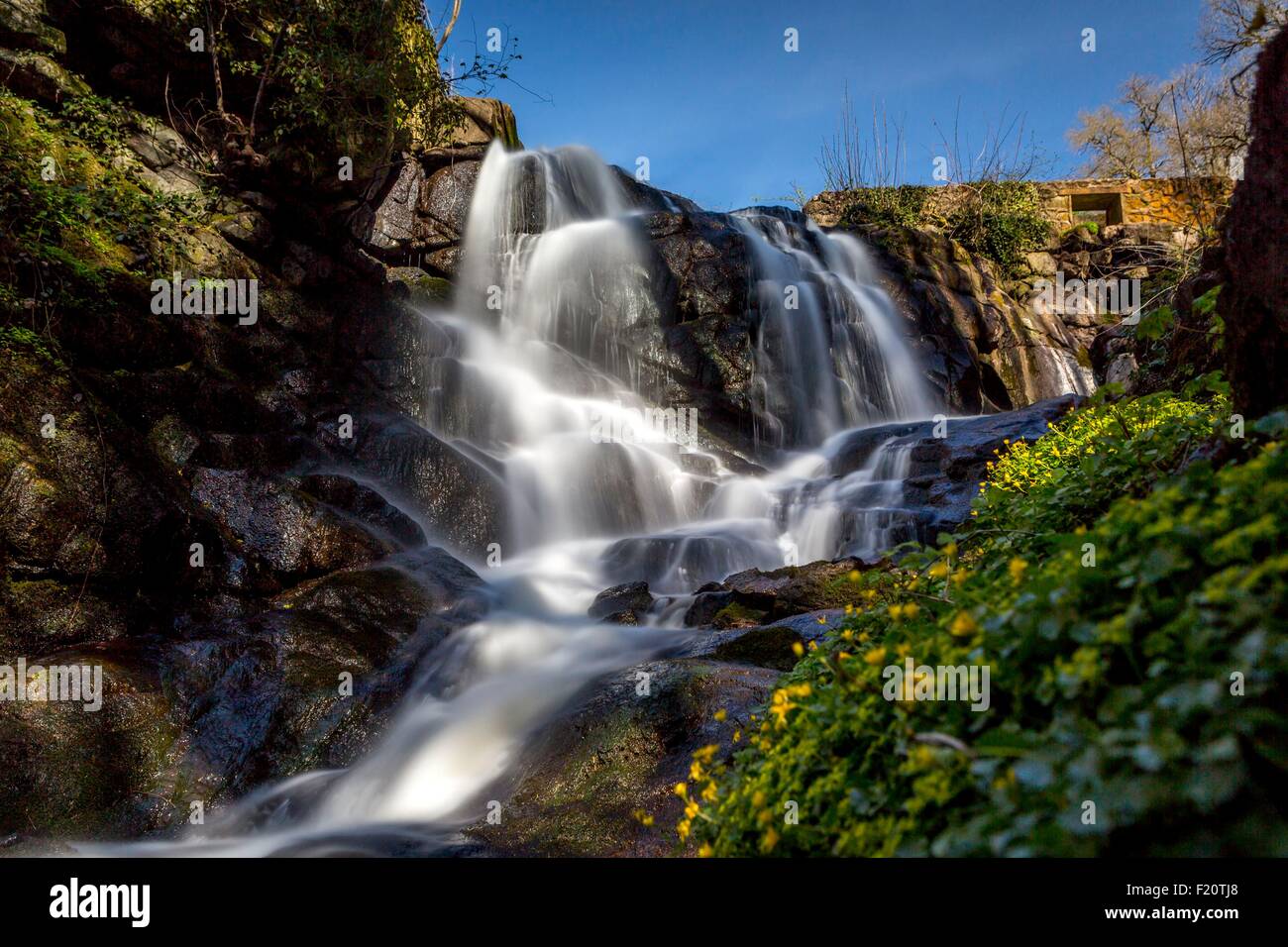 France, Nievre, waterfall, gorges of Narvau, Lormes, Parc Naturel ...