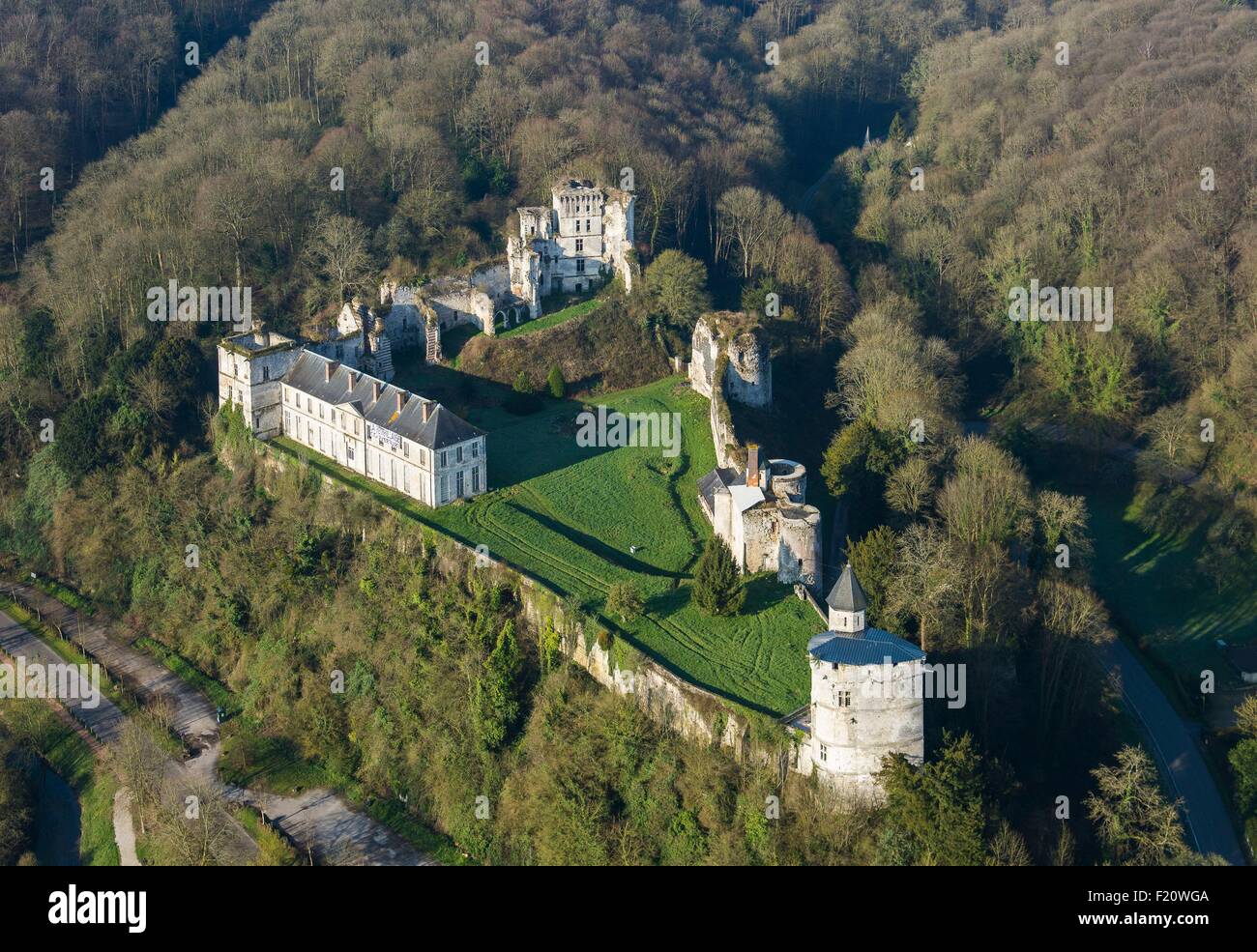 France, Seine Maritime, Tancarville, Tancarville castle, twelfth ...