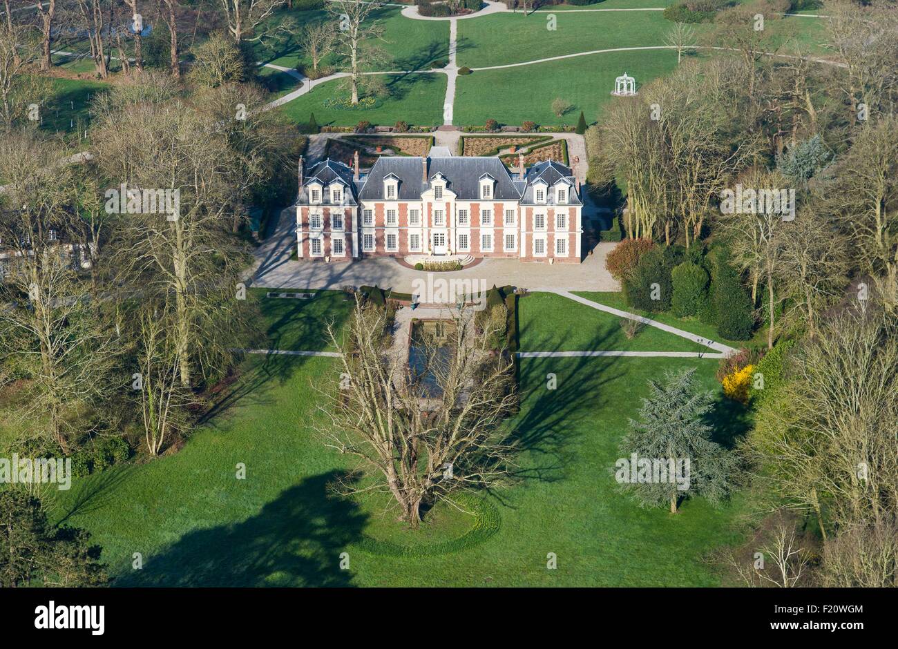 France, Eure, Saint Thurien, castle (aerial view Stock Photo - Alamy