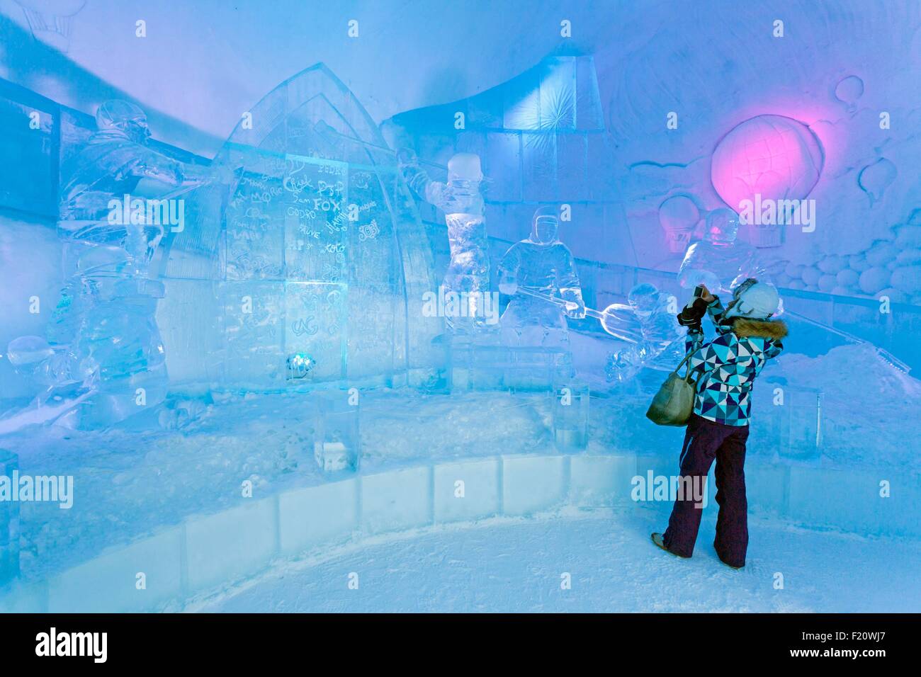 Canada, Quebec province, Quebec City, the Ice Hotel Stock Photo - Alamy