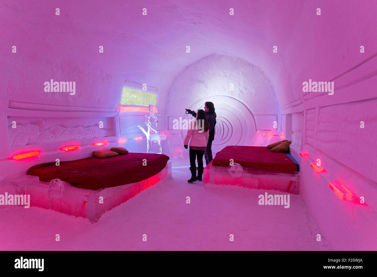 Canada, Quebec province, Quebec City, the Ice Hotel Stock Photo - Alamy
