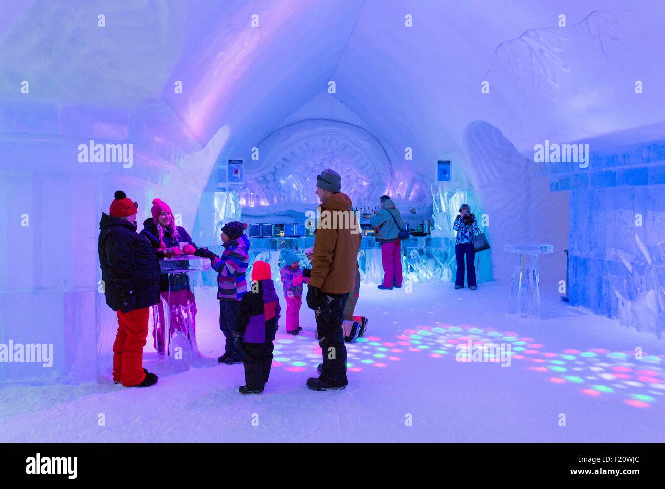 Canada, Quebec province, Quebec City, the Ice Hotel Stock Photo - Alamy