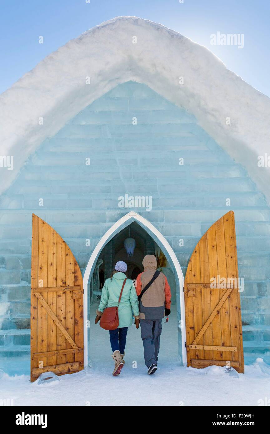 Canada, Quebec province, Quebec City, the Ice Hotel Stock Photo - Alamy