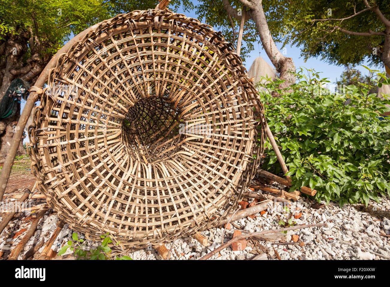 Indonesia, Lesser Sunda Islands, Alor Island, Alor Kecil, fish trap ...