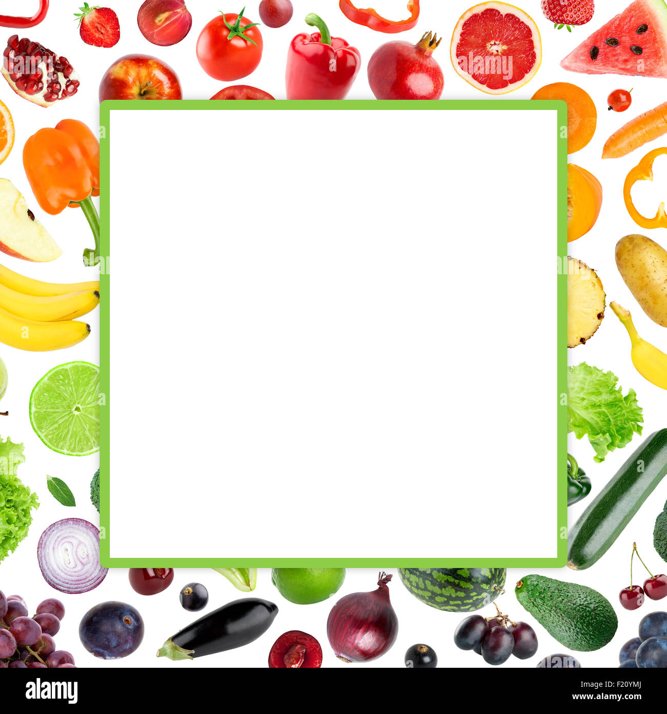 Fresh color fruits and vegetables. Food concept Stock Photo - Alamy