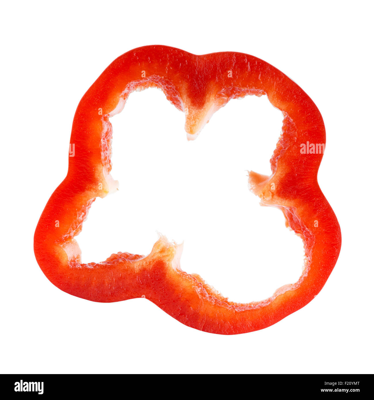 Pepper slice on white background Stock Photo - Alamy