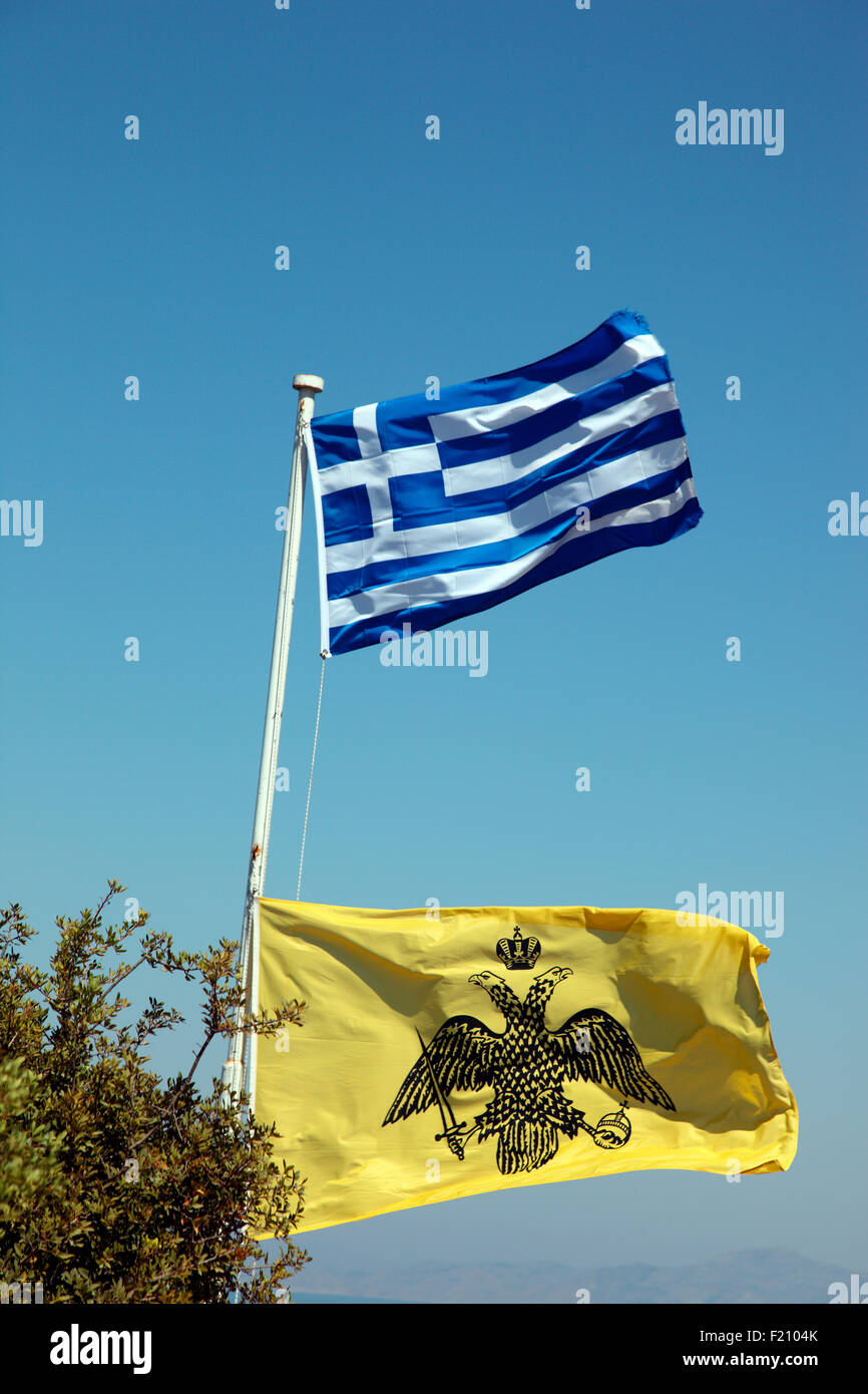 Greek greek orthodox church flags hi-res stock photography and images ...