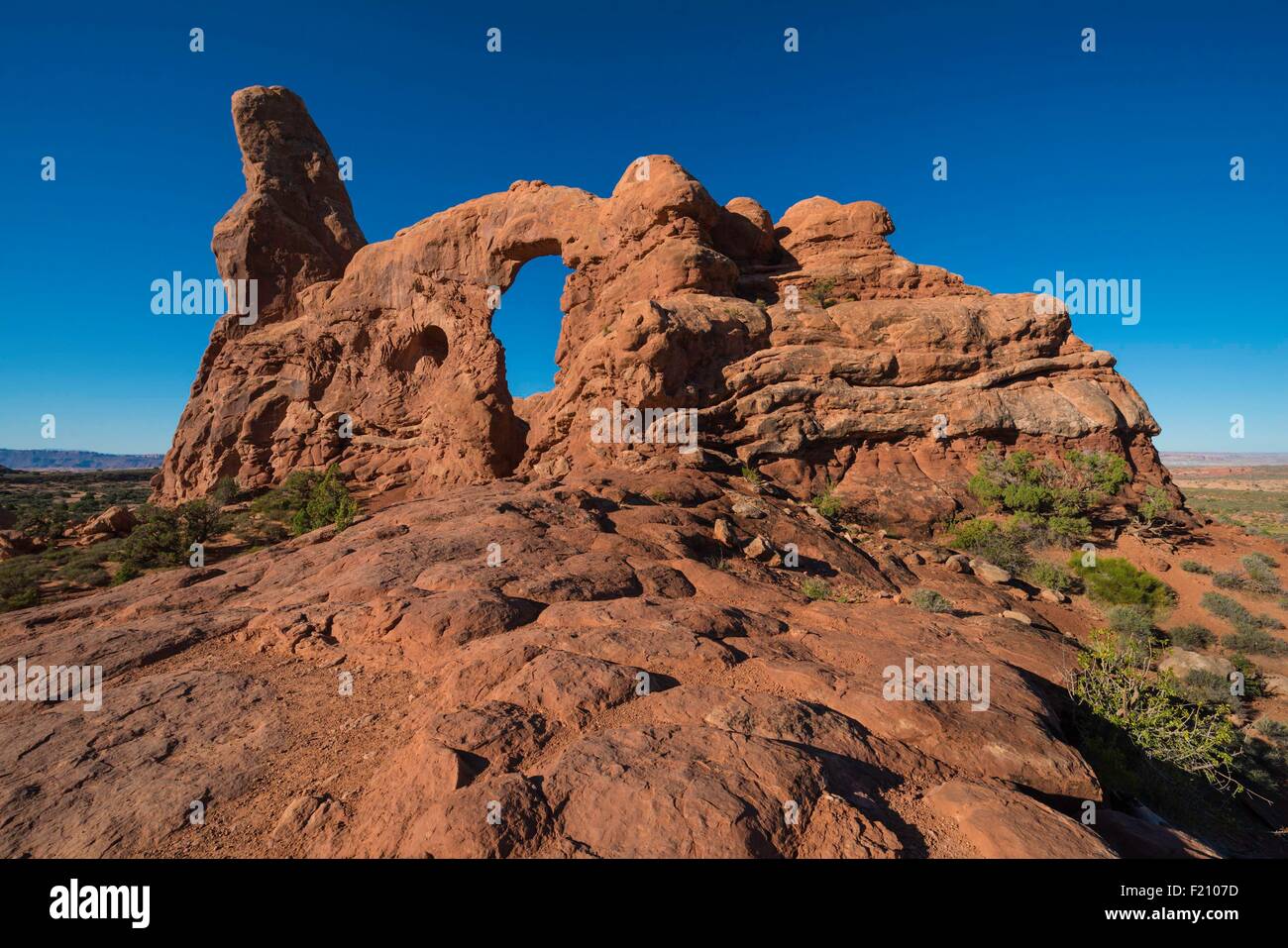 United States, Utah, Colorado Plateau, Arches National Park, Turret ...