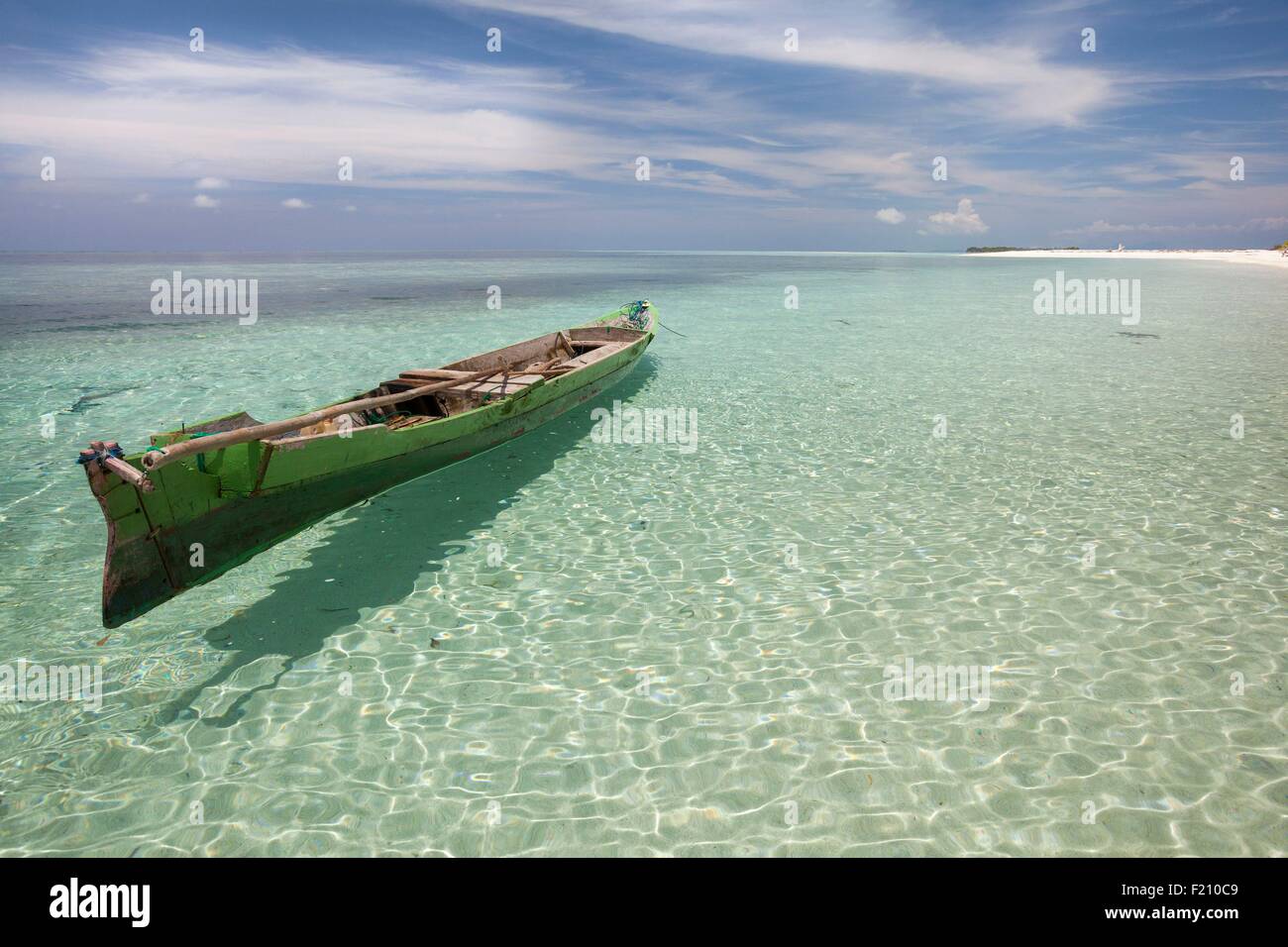 Indonesia, Maluku province, East Seram, Koon island, traditional boat ...