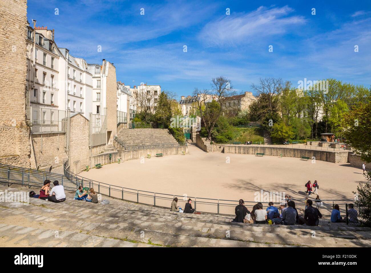 France, Paris, the arenas of Lutece, classified as an historic monument ...