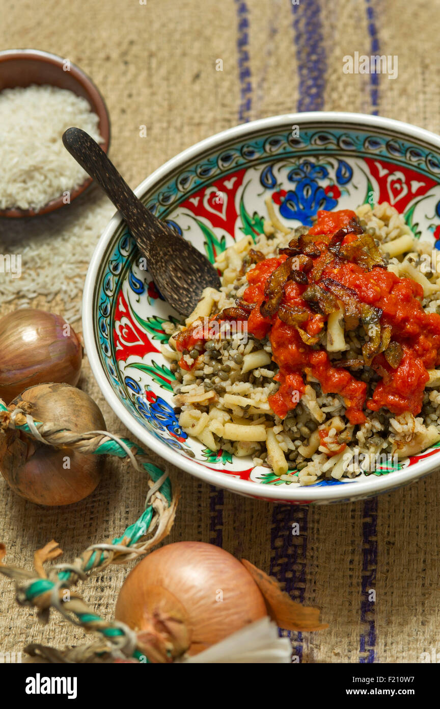 Koshari egyptian street food made hi-res stock photography and images ...