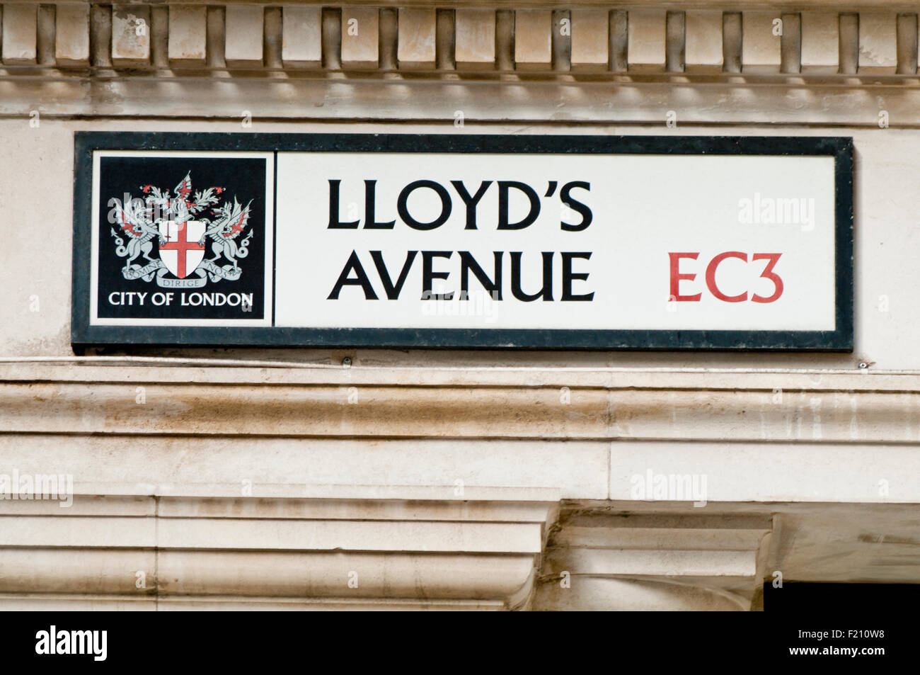 Lloyd's Avenue street sign London England Great Britain Stock Photo - Alamy