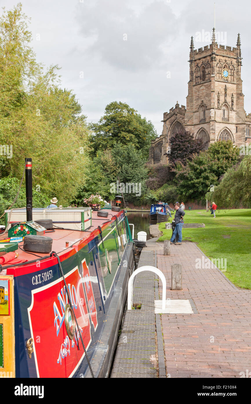 The Staffs and Worcester Canal and St Mary and All Saints' Church ...