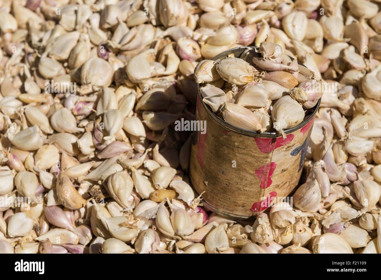Myanmar (Burma), Shan state, Pao's tribe, Pinlaung, market, garlic ...
