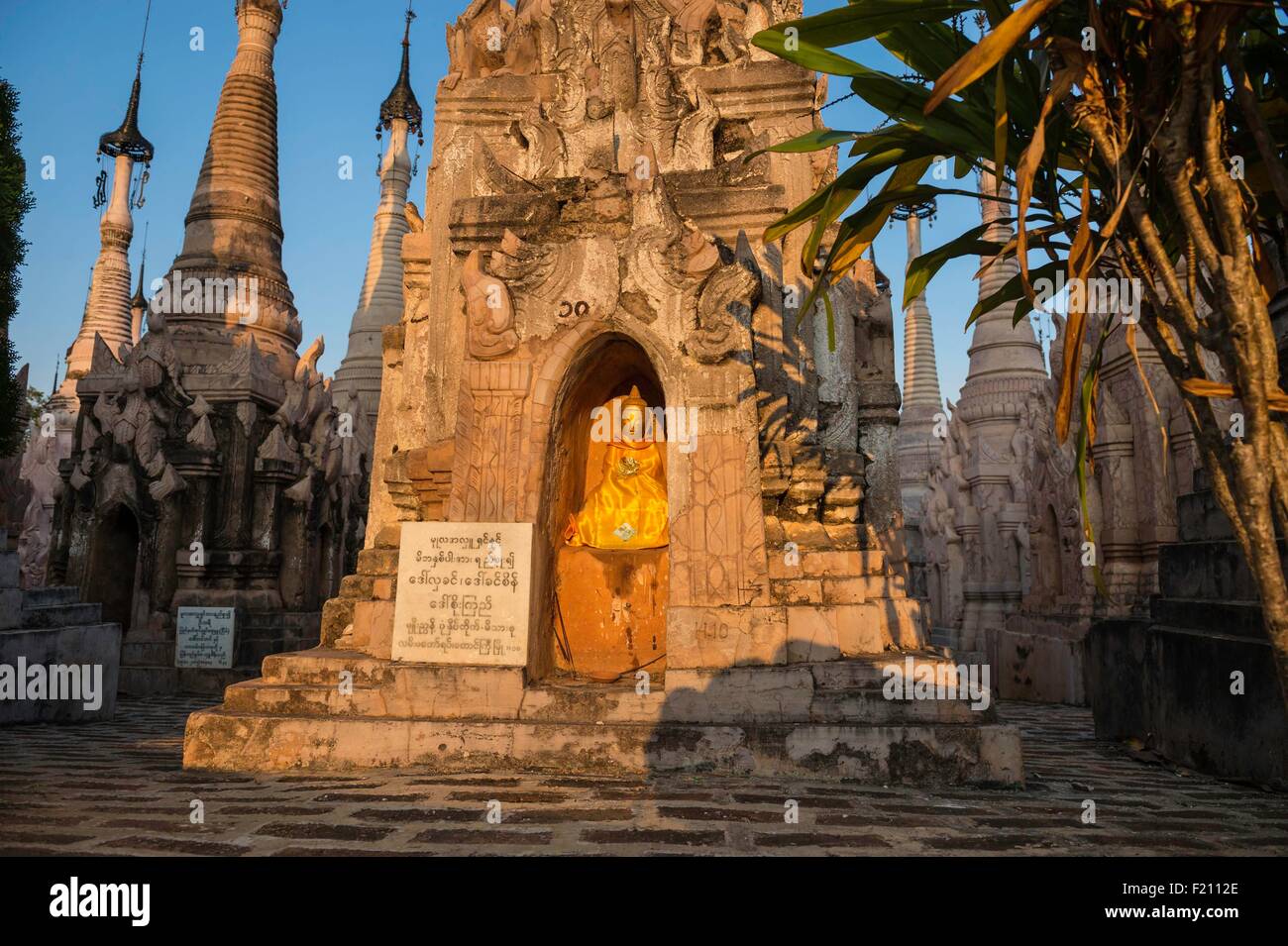 Myanmar (Burma), Shan state, Pao's tribe, Kakku, Kakku's pagoda with ...