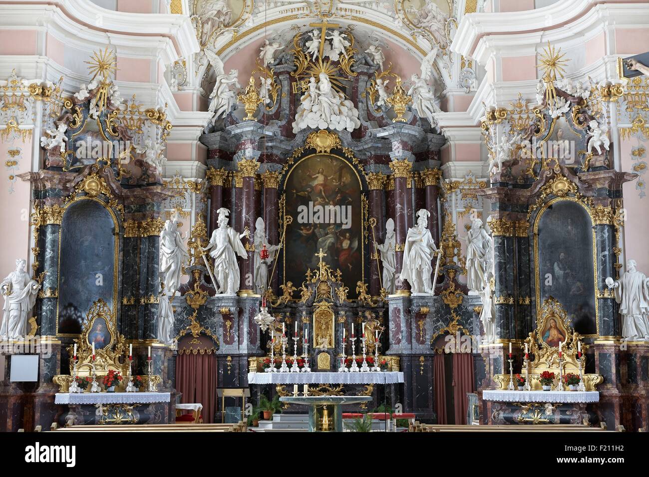 Austria, Tyrol, Gotzens, Church of St. Peter and St. Paul in Baroque ...