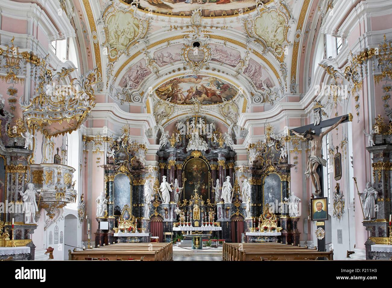 Austria, Tyrol, Gotzens, Church of St. Peter and St. Paul in Baroque ...