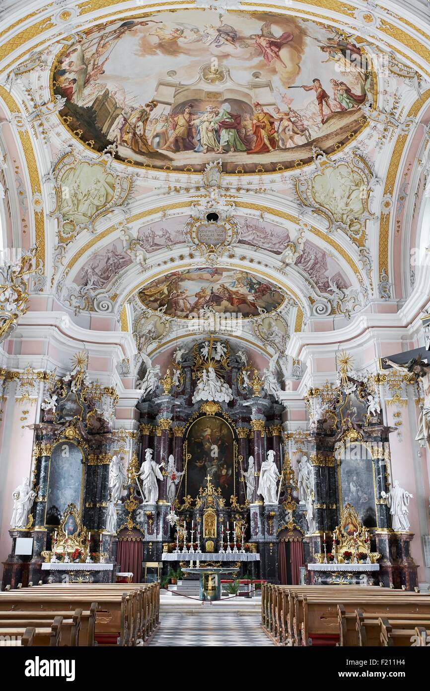 Austria, Tyrol, Gotzens, Church of St. Peter and St. Paul in Baroque ...