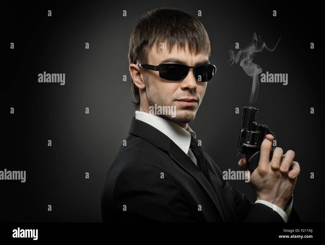 Black secret service agent hi-res stock photography and images - Alamy